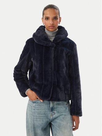 Guess Pelzmantel W0BL0N WDCH0 Dunkelblau Regular Fit