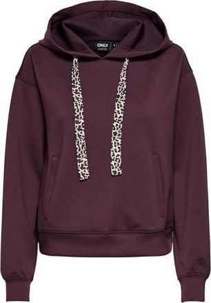 Only Onlalina Life Leo Detail Hood Box SWT, Chocolat, M Femme