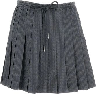 Thom Browne Femme, Jupes, Gris, Taille: 34 FR Jupe pliss&eacute;e
