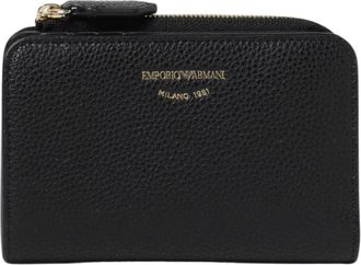 Emporio Armani Femme, Accessoires, Noir, Taille: ONE Size Portefeuille compact zipp&eacute;