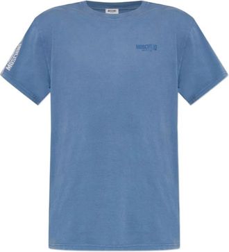 Moschino Homme, Tops, Bleu, Taille: 2XL Haut en Soie et Nylon