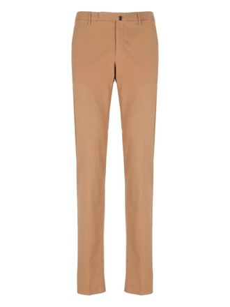 Incotex pantalon en coton &agrave; poches passepoil&eacute;es - Marron