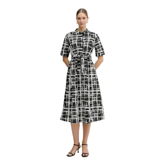 DKNY Dkny, Femme, Robes, Multicolore, Taille: 38 FR Robe chemise &agrave; carreaux