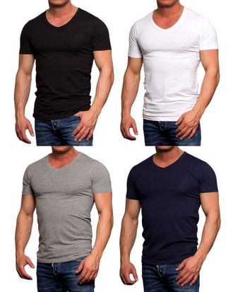 Jack & Jones T-Shirt (Spar-Set, 4er-Pack) V-Neck