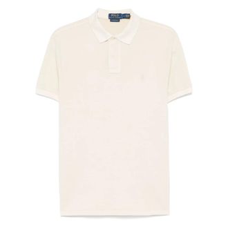Polo Ralph Lauren Homme, Tops, Beige, Taille: XL Polo en coton coupe slim personnalis&eacute;e