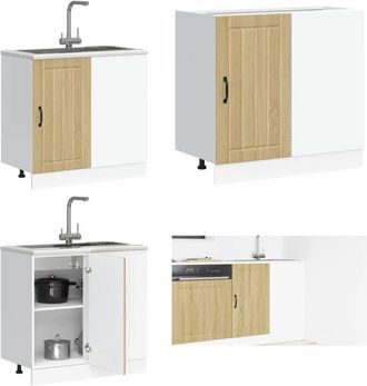 vidaXL vidaXL Meuble de base de lavabo Lucca chêne sonoma bois dingénierie