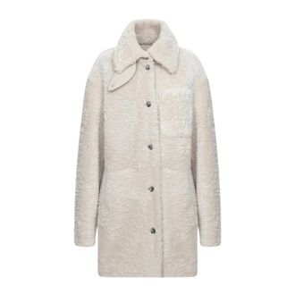 VSP Vsp, Femme, Vestes, Beige, Taille: 38 FR Manteau en Shearling Yuki
