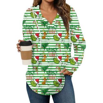 Generic Le Grinch Sweat Femme A Capuche De Polaire Deguisement Pyjama Noel 2025 Sweet Costume Hiver Oversize Pilou The Adulte Pull Plaid Moche Pulls Femmes Vê