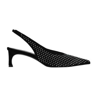 Rotate Slingback-Pumps mit mittelhohem Absatz aus Samt - - Shoes - Damen - Schwarzk - 38 EU