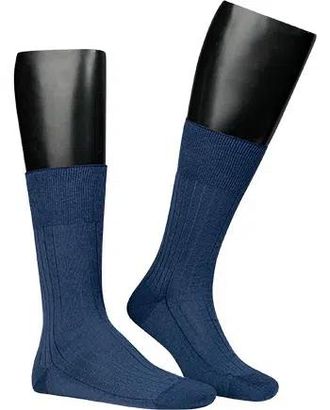 Falke Herren Socke blau Kaschmir unifarben