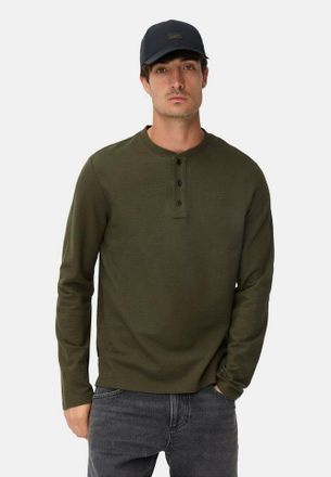 Camel Active Henleyshirt aus reiner Baumwolle Langarm Henley