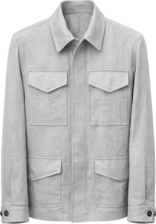 Eleventy Homme, Vestes, Gris, Taille: M Overshirt