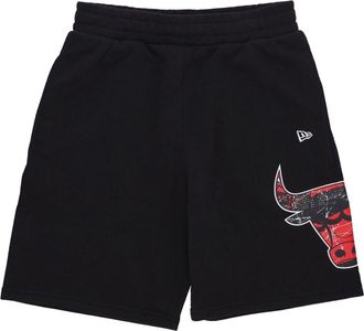 New Era Chicago Bulls Logo Tracksuit Shorts - - Sport - Herren - Schwarzk - XL