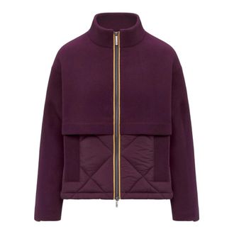 K-Way Mandie Woll Nylon Warme Jacke - - Jackets - Damen - Lila - S