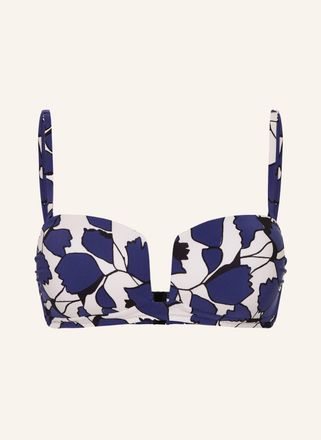 Maryan Mehlhorn Maryan Mehlhorn Bandeau-Bikini-Top Blue Leaves blau