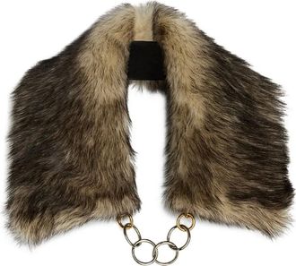 Jil Sander col en peau lainée - Marron