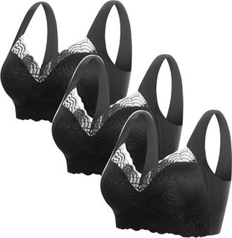 Generic Soutien-gorge confortable et l&eacute;ger sans armatures pour femme - Soutien-gorge correcteur pour personnes &acirc;g&eacute;es - Grande taille - Couverture compl&egrave;te - D