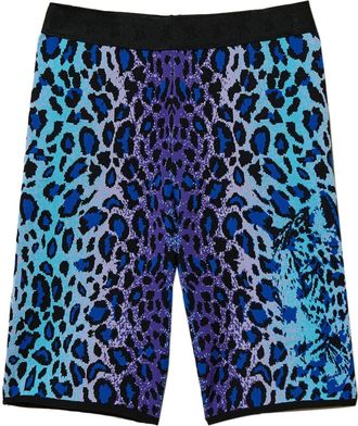 Twin-Set Shorts mit Leoparden-Print - Blau