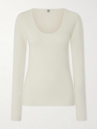 Toteme Oberteil Aus Einer Wollmischung - Ecru