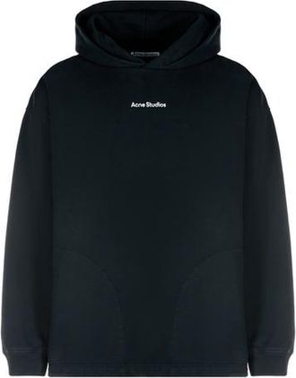 Acne Studios Übergröße Hoodie in Baumwolle - Schwarz