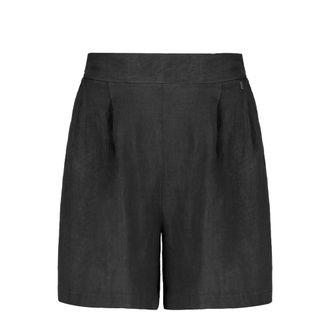 Bomboogie Femme, Shorts, Noir, Taille: 38 FR Linen Bermuda Shorts