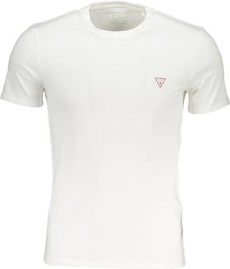 Guess Homme, Tops, Blanc, Taille: XS T-shirt Blanc Slim Fit en Coton