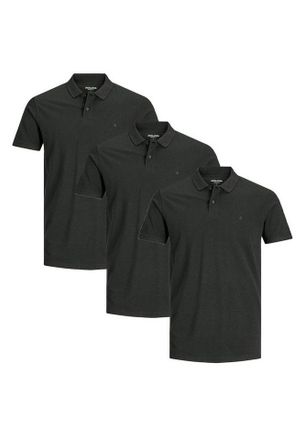 Jack & Jones Poloshirt 3er Pack Basic (Spar-Set, 3-tlg) Poloshirt - Baumwolle - Atmungsaktiv - Mit Knopfleiste
