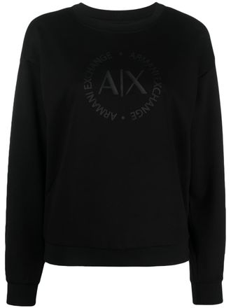 A|X Armani Exchange sweat à logo imprimé - Noir