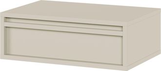 Selsey Nachttisch Beistellschrank Beistelltisch Nachtschrank 50 cm Hängend mit Schublade Graubeige Evo