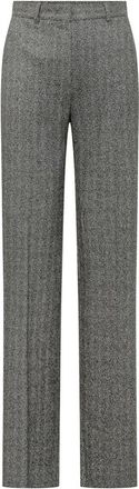Max Mara Pantalon Droit Tailleur - Femme - Pantalons - Gris - Taille: 42 FR