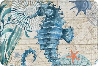 Generic Fussmatte Seepferdchen Fu&szlig;matte Au&szlig;en Personalisierte Sauberlaufmatte Langlebig Teppich, F&uuml;r Wohnzimmer, Au&szlig;en & Innen, 60 x 40cm