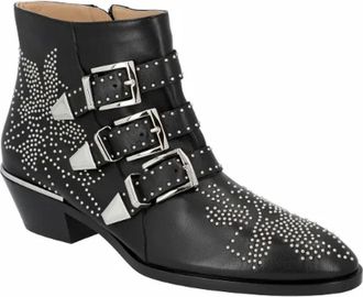 Chlo&eacute; Femme, Chaussures, Noir, Taille: 40 1/2 EU Cuir bottes-et-bottines