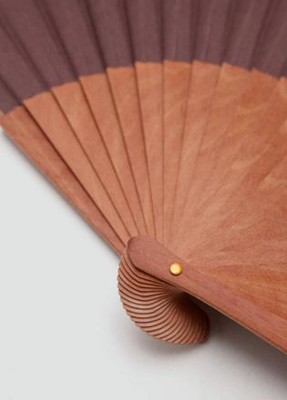 Mango Holzf&auml;cher schlicht braun - Damen - Einheitsgr&ouml;&szlig;e - MANGO