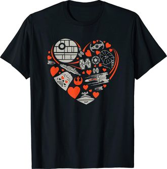 Star Wars Valentines Day Heart Galaxy T-Shirt