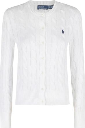 Polo Ralph Lauren Femme, Pulls, Blanc, Taille: 40 FR Cardigan Manches Longues