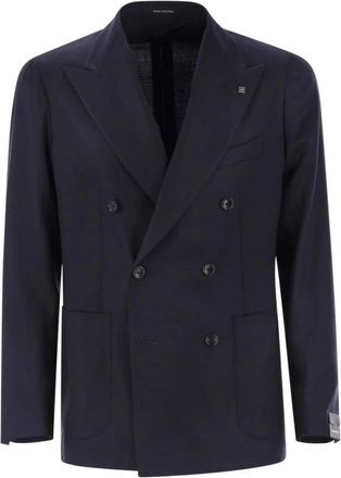Tagliatore Homme, Vestes, Bleu, Taille: M Veste Crois&eacute;e en Laine Vierge