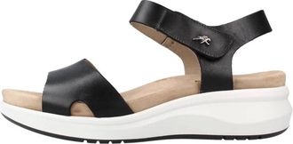 Fluchos Femme, Chaussures, Noir, Taille: 38 EU Sandales plates &agrave; velcro