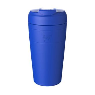 KeepCup Reisebecher f&uuml;r Pendler, isolierter Edelstahl, wiederverwendbar, mit auslaufsicherem Klappdeckel, 454 ml, Blau (Electric Blue)