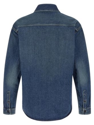 Saint Laurent Mens Blue Cotton Blouse