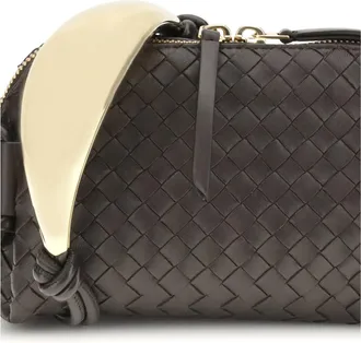 Bottega Veneta Womens Clutch Bag Concert Handle Leather Fondant Lambskin