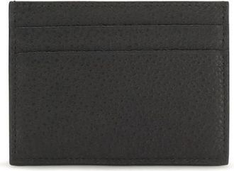 Dolce & Gabbana Logo-Plaque Calf Leather Card Case - Black