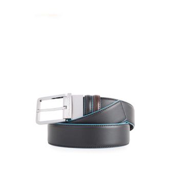 Piquadro Herrenwendeg&uuml;rtel mit Dorschliesse- Innenseite und Kanten in hellblau - - Accessories - Herren - Schwarzk - ONE SIZE