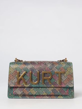 Kurt Geiger Shoreditch Canvas-Umh&auml;ngetasche mit Strass und Rautenmuster