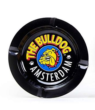 The Bulldog Amsterdam Cendrier en m&eacute;tal noir pour fumer
