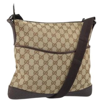 Gucci Sac bandouli&egrave;re en toile Pre-owned - Femme - Pre-owned - Beige - Taille: ONE Size
