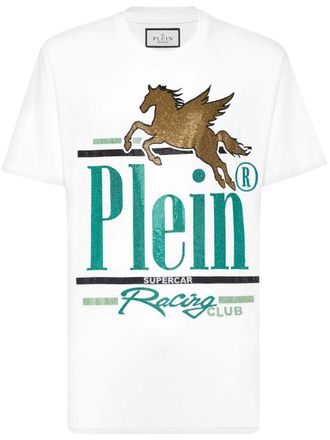 Philipp Plein t-shirt Racing Club - Blanc