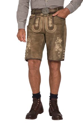 JP1880 Herren Dummy Lederhose, Moos, 46W / 34L EU
