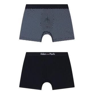 Eden Park Set aus zwei einfarbigen und himmelbedruckten Stretch-Baumwoll-Jersey-Boxershorts - - Underwear - Herren - Mehrfarbig - 2XL