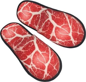 Generic Chaussures De Maison Steaks De Boeuf Chauds Pantoufles Duveteux Shoes Chambre &Agrave; Coucher Fuzzy Pantoufles Pour Spa Hiver M
