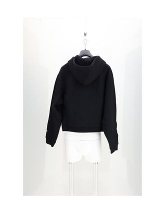 Celine Logo Zipped Hoodie Sweatshirt - Black